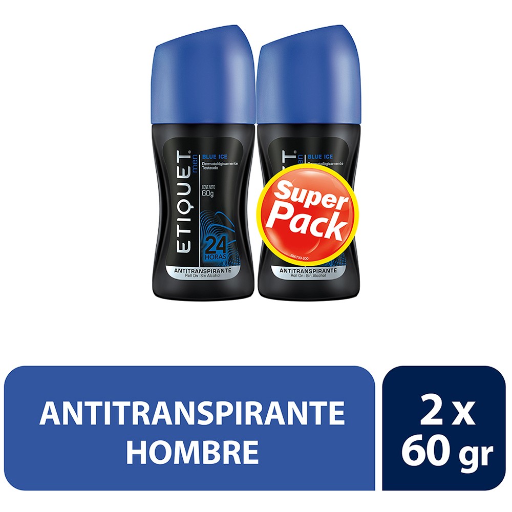 Blue Ice Desodorante Roll-On Hombre 60 grs X2 | Cruz Verde