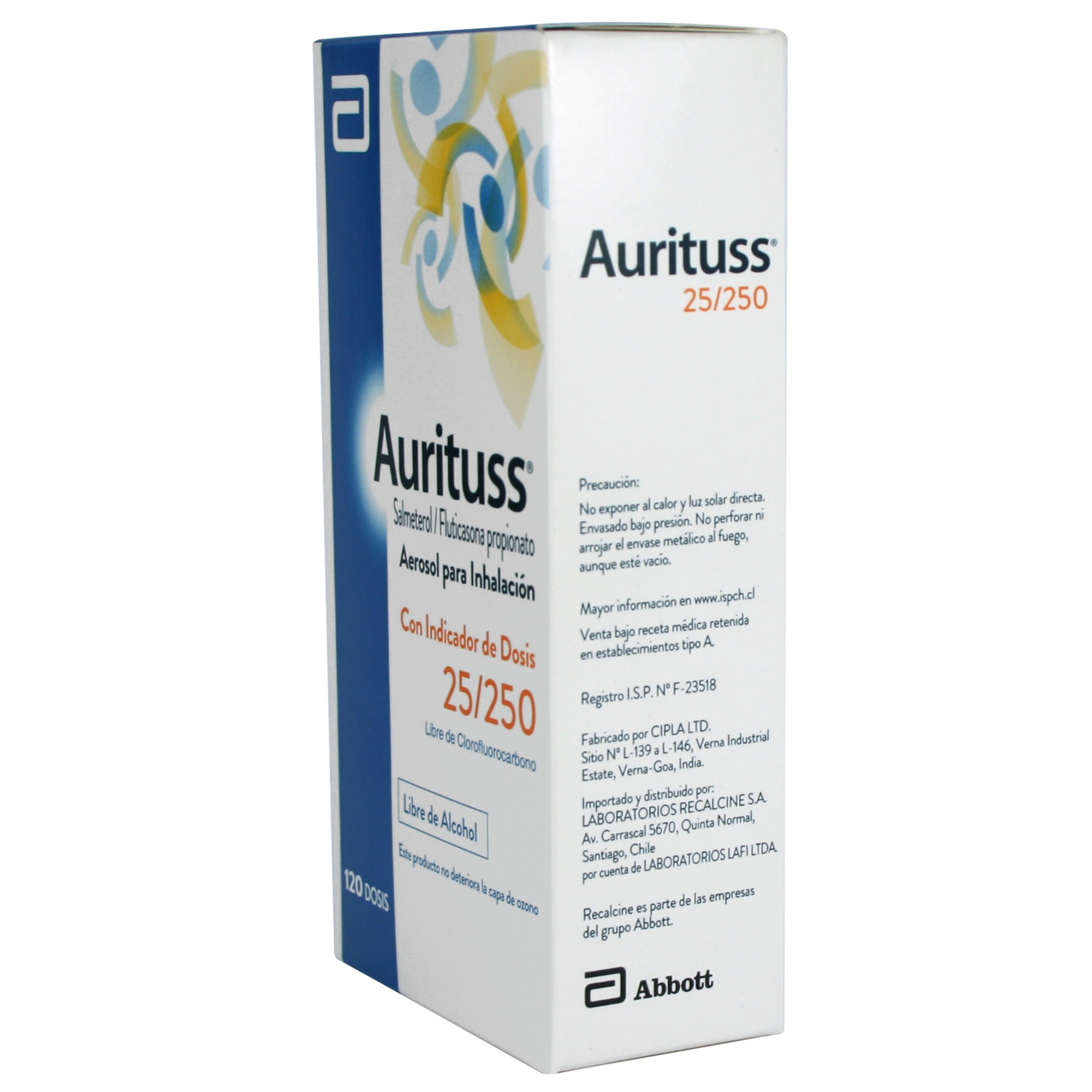 Aurituss Salmeterol 25 mcg Inhalador Bucal 120 Dosis | Cruz Verde