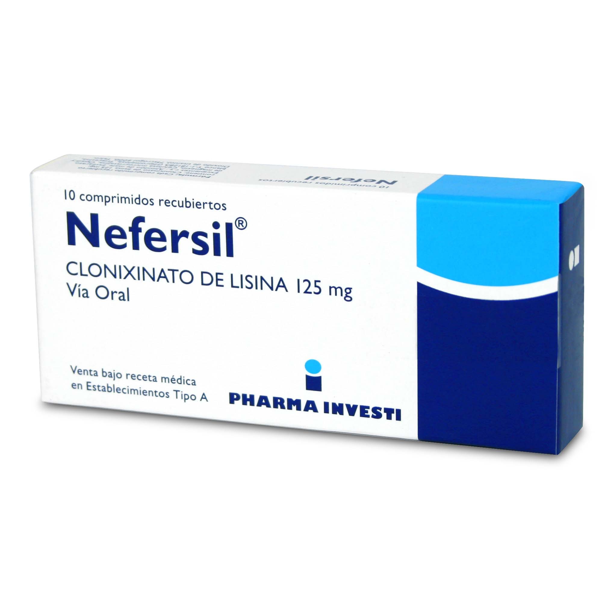 Nefersil Clonixinato De Lisina 125 mg 10 Comprimidos - FarmaCompara