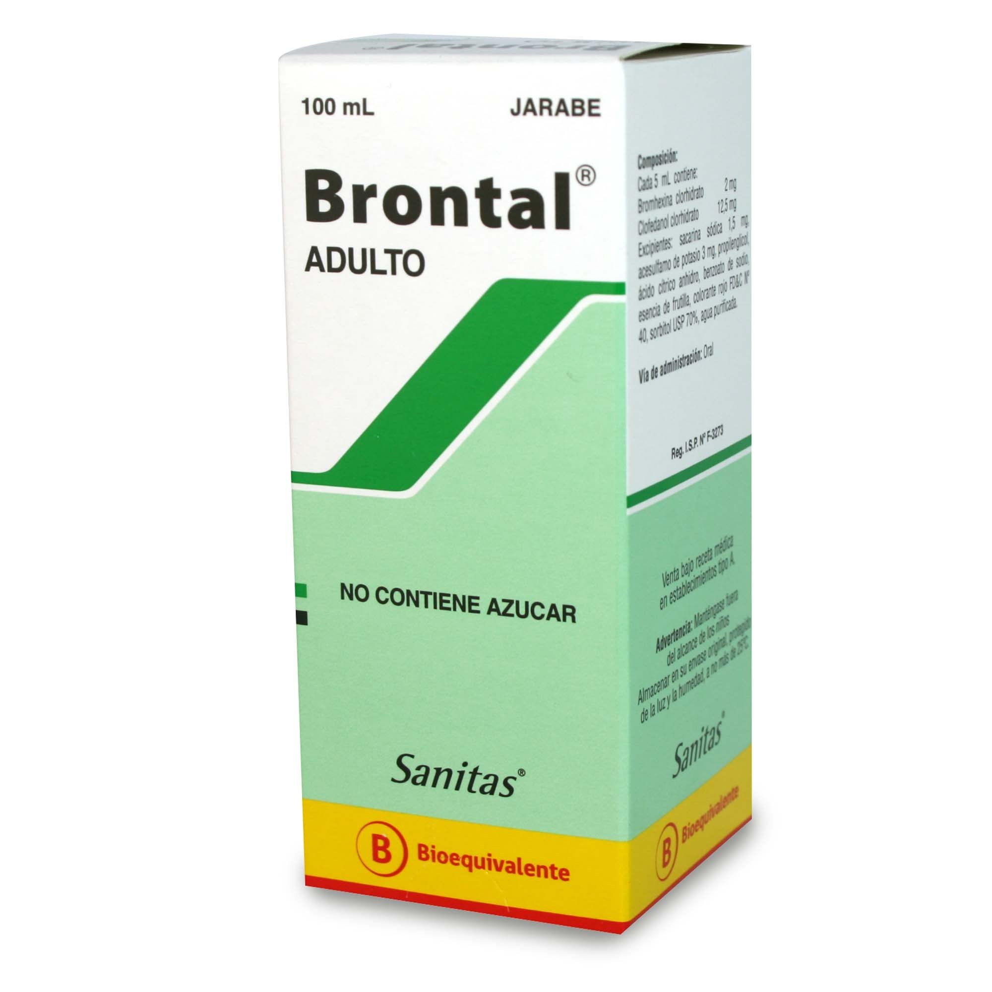Brontal Adulto Clofenadiol 12,5 mg / 5 mL Jarabe 100 mL | Cruz Verde