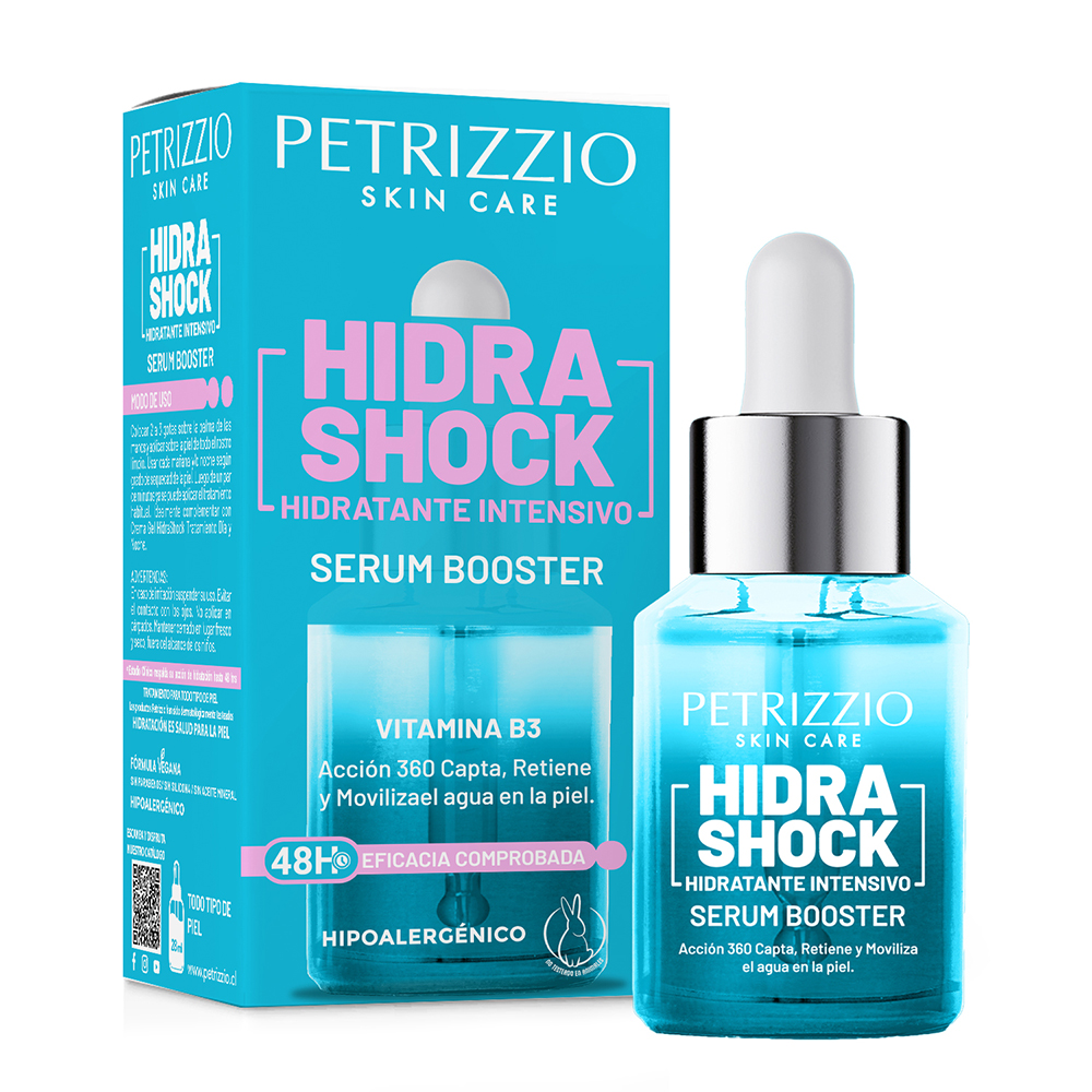 Hidra Shock Plus Concentrado Hidratante Gotas con Vit.B3 48H 28mL ...