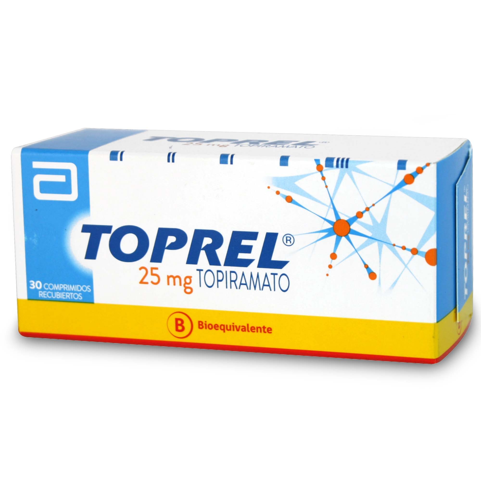 Toprel Topiramato 25 mg 30 Comprimidos Recubierto | Cruz Verde