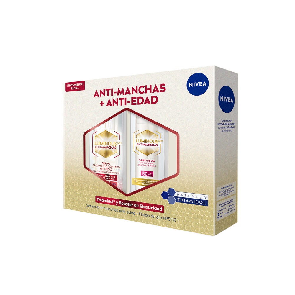 Pack Nivea Luminous630 Fluido 40 mL + Serum Anti-Edad 30 mL | Cruz Verde