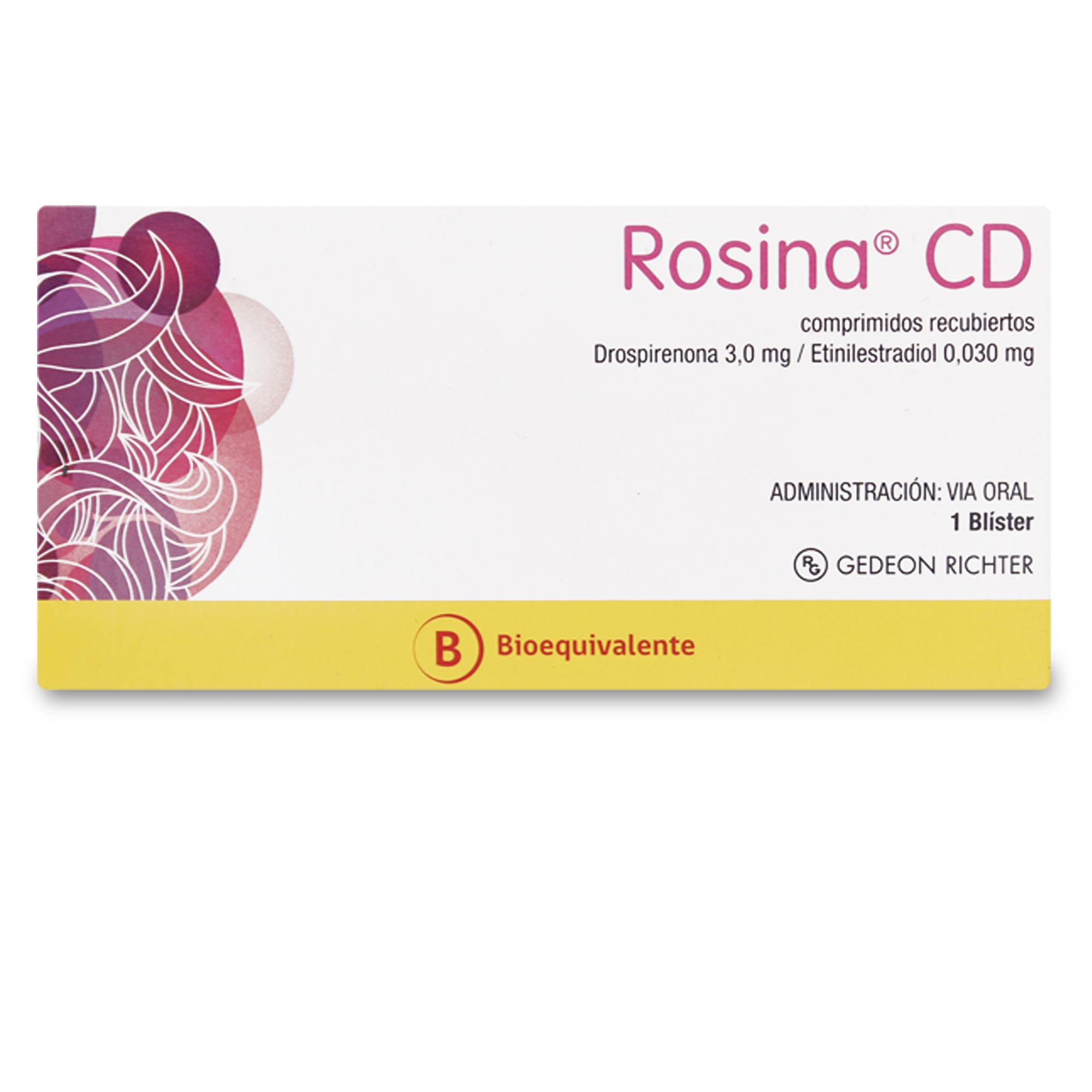 Rosina CD Drospirenona 3 mg Etinilestradiol 0,030 mg 28 Comprimidos ...