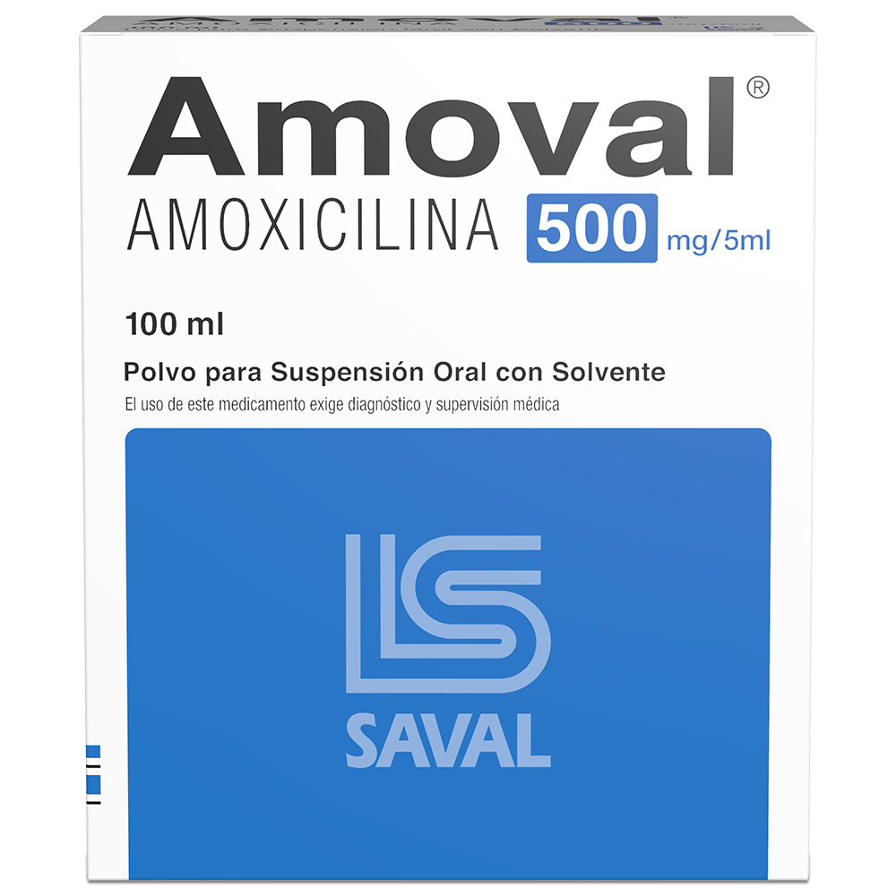 Amoval Amoxicilina 500 mg/5ml Suspensión 100 mL | Cruz Verde Amoval Amoxicilina 500 mg/5ml Suspensión 100 mL | Cruz Verde