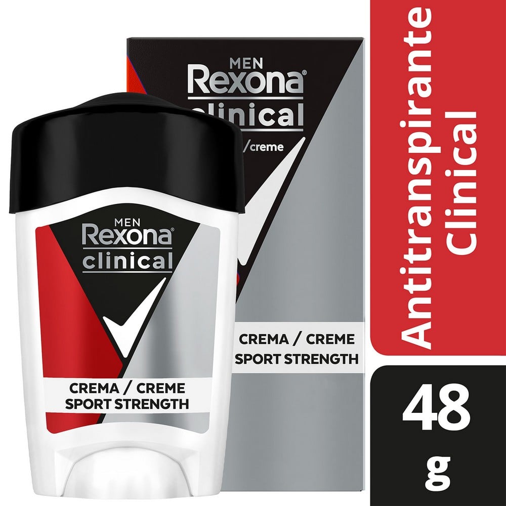 Clinical Desodorante Masculino Sport Strength Crema Barra 48 grs | Cruz ...