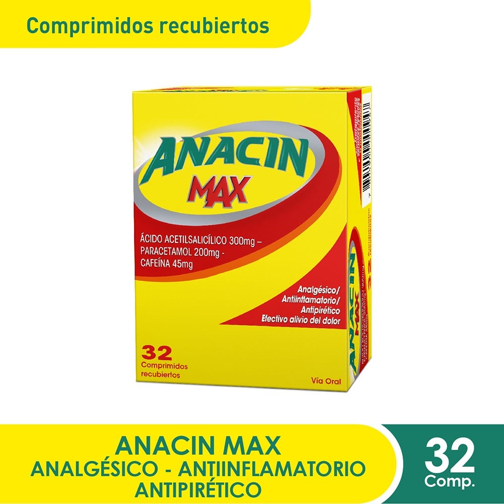 Anacin Max 32 Comprimidos Recubiertos | Cruz Verde