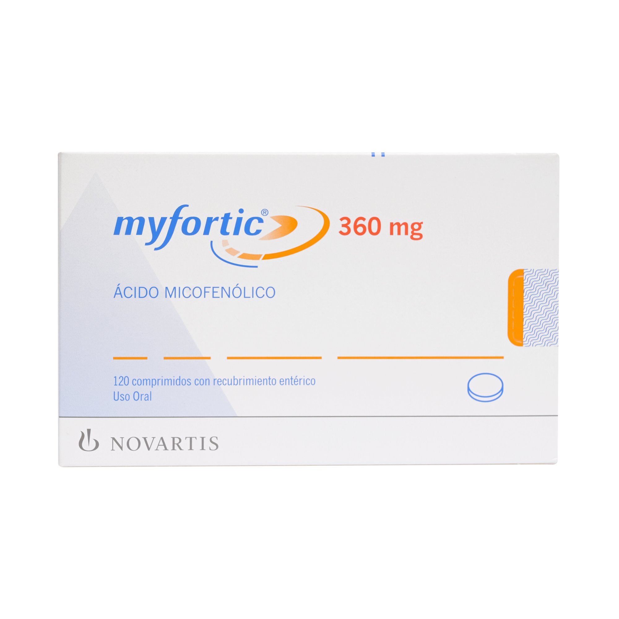 Myfortic Ácido Micofenólico 360 mg 120 Comprimidos con Recubrimiento ...