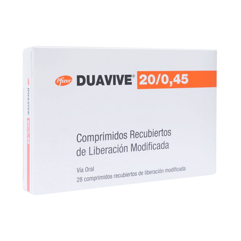 Duavive 20/0,45 Bazedoxifeno 20 mg 28 Comprimidos | Cruz Verde