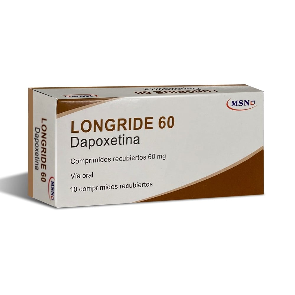 Longride 60 Dapoxetina 60 mg 10 Comprimidos Recubiertos