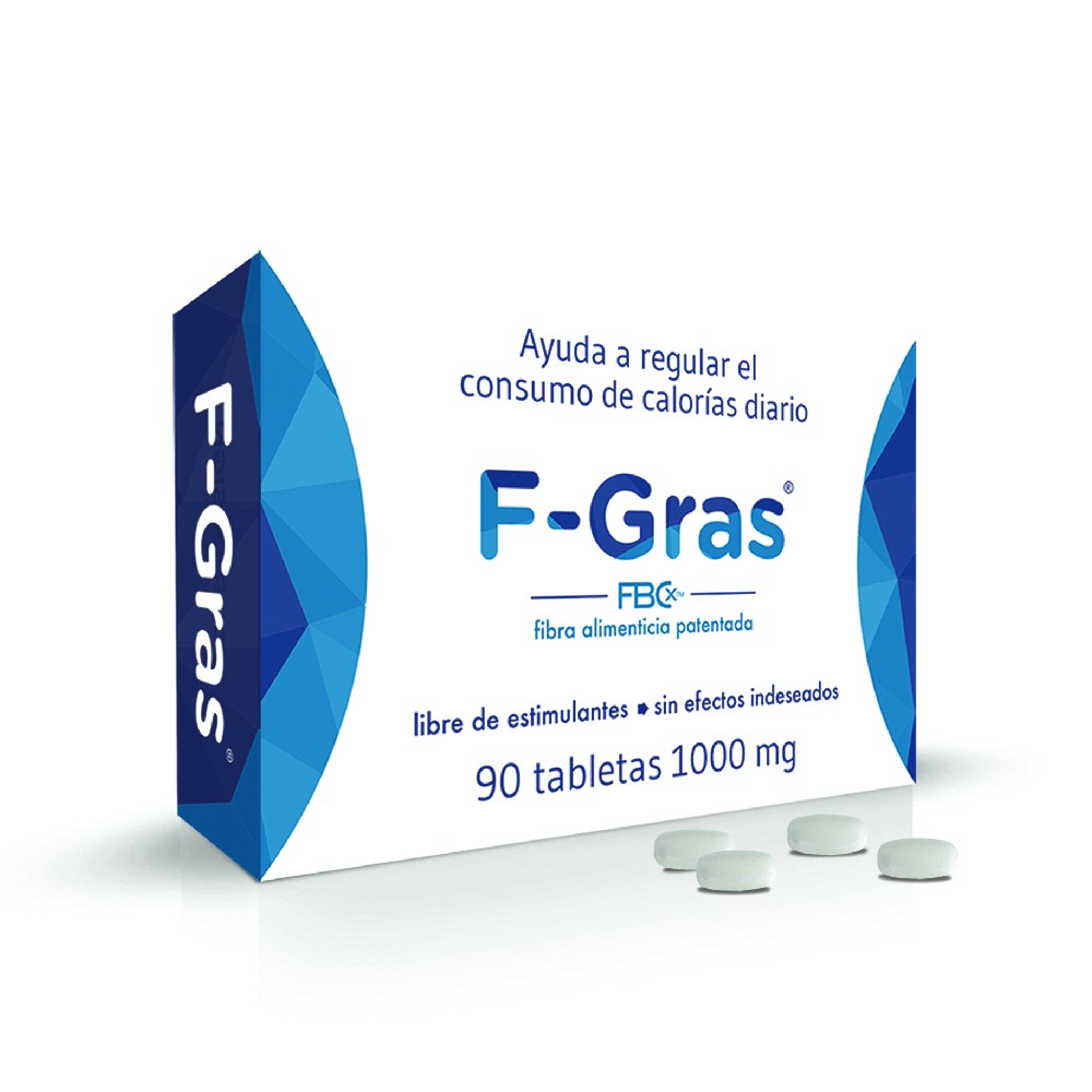 F-Gras Fibra 1000 mg 90 Tabletas | Cruz Verde