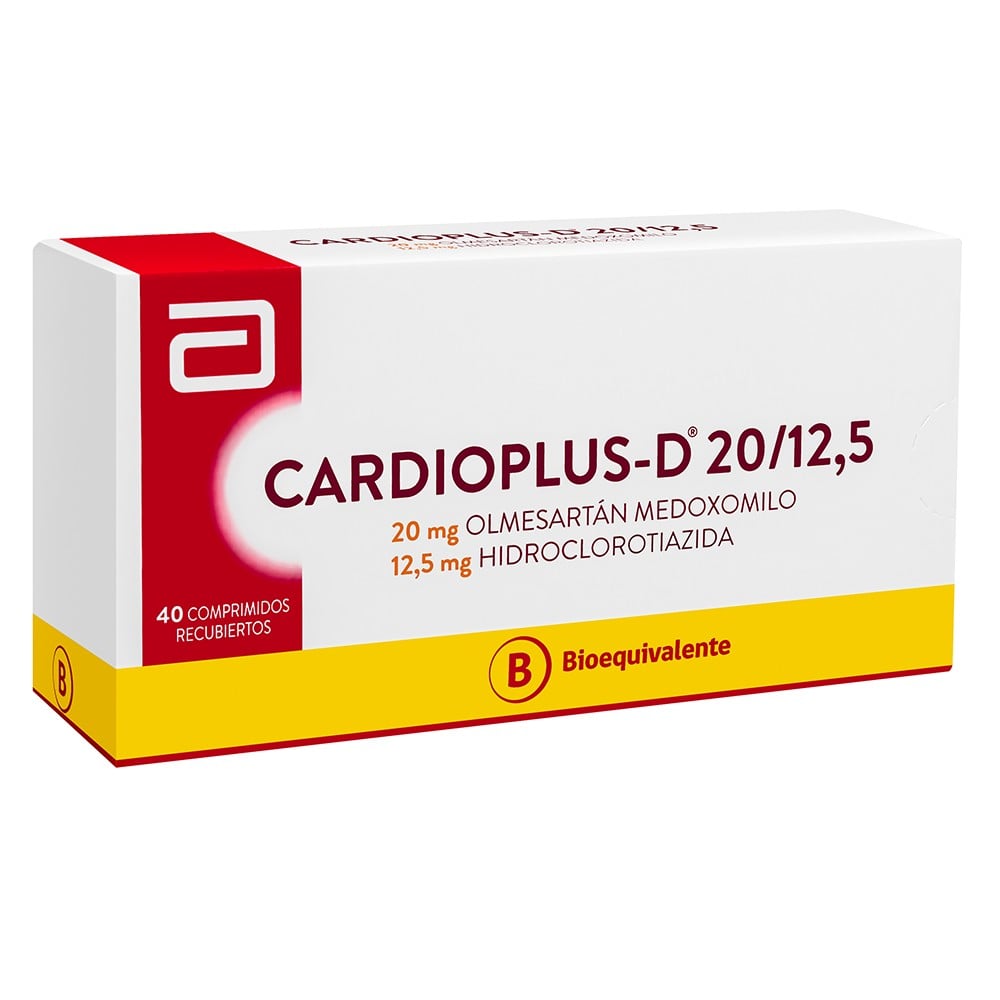 Cardioplus-D (20 / 12,5 mg) 40 Comprimidos | Cruz Verde