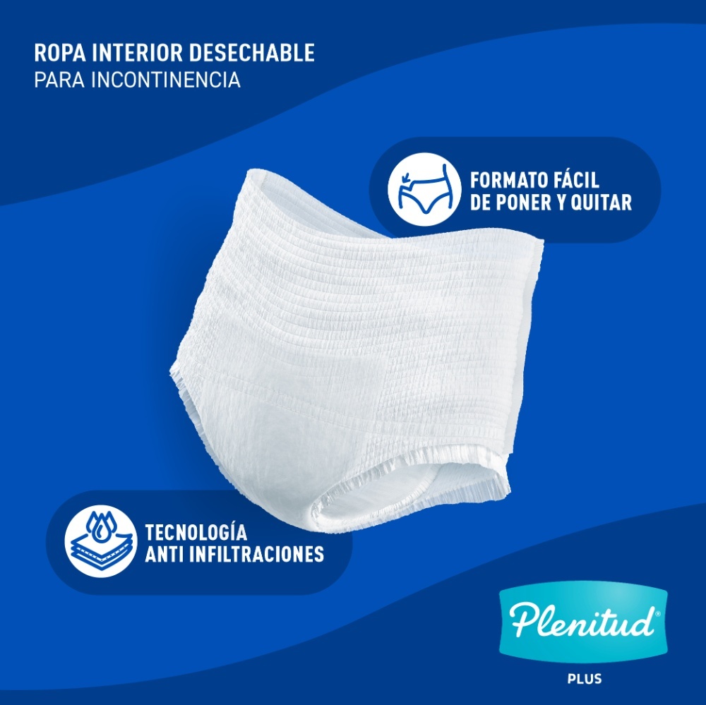 Ropa Interior Plenitud Plus P/M 16 Un | Cruz Verde