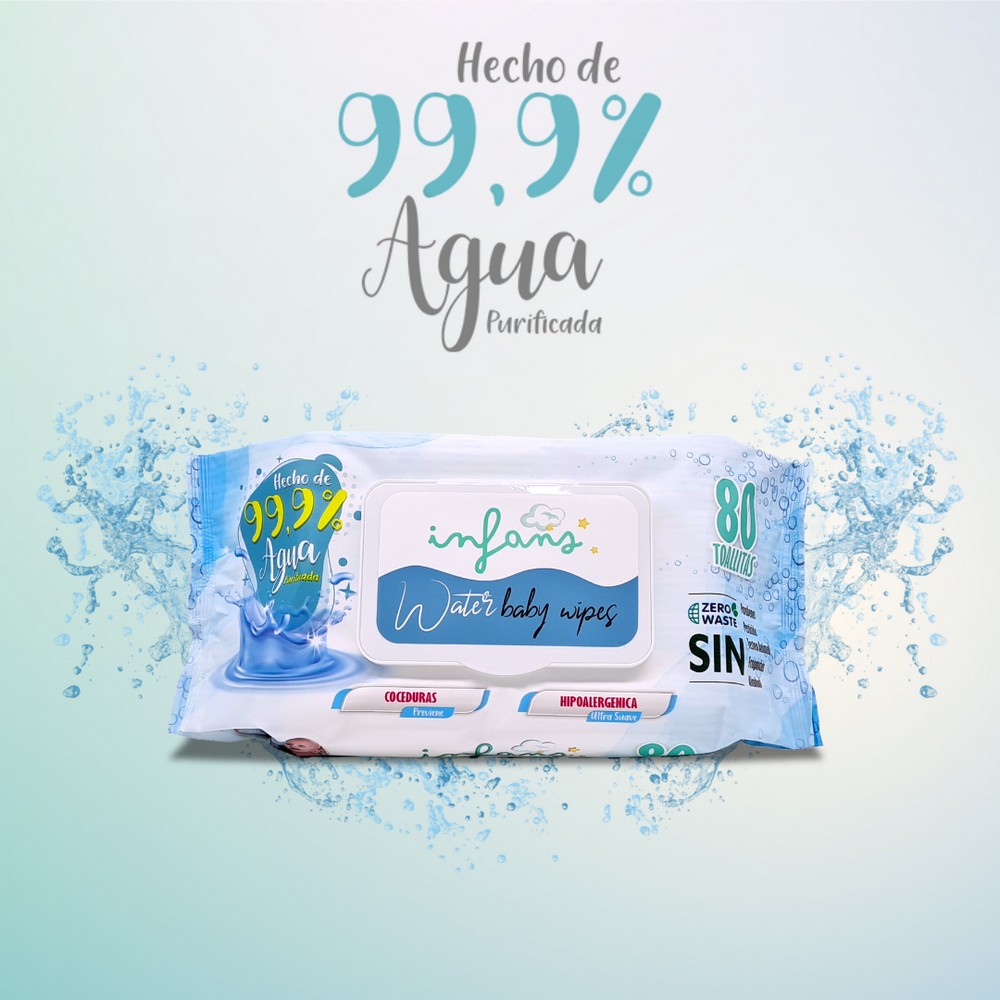 Toallitas humedas Water Baby Wipes Infans 80 Unidades | Farmacias Cruz ...