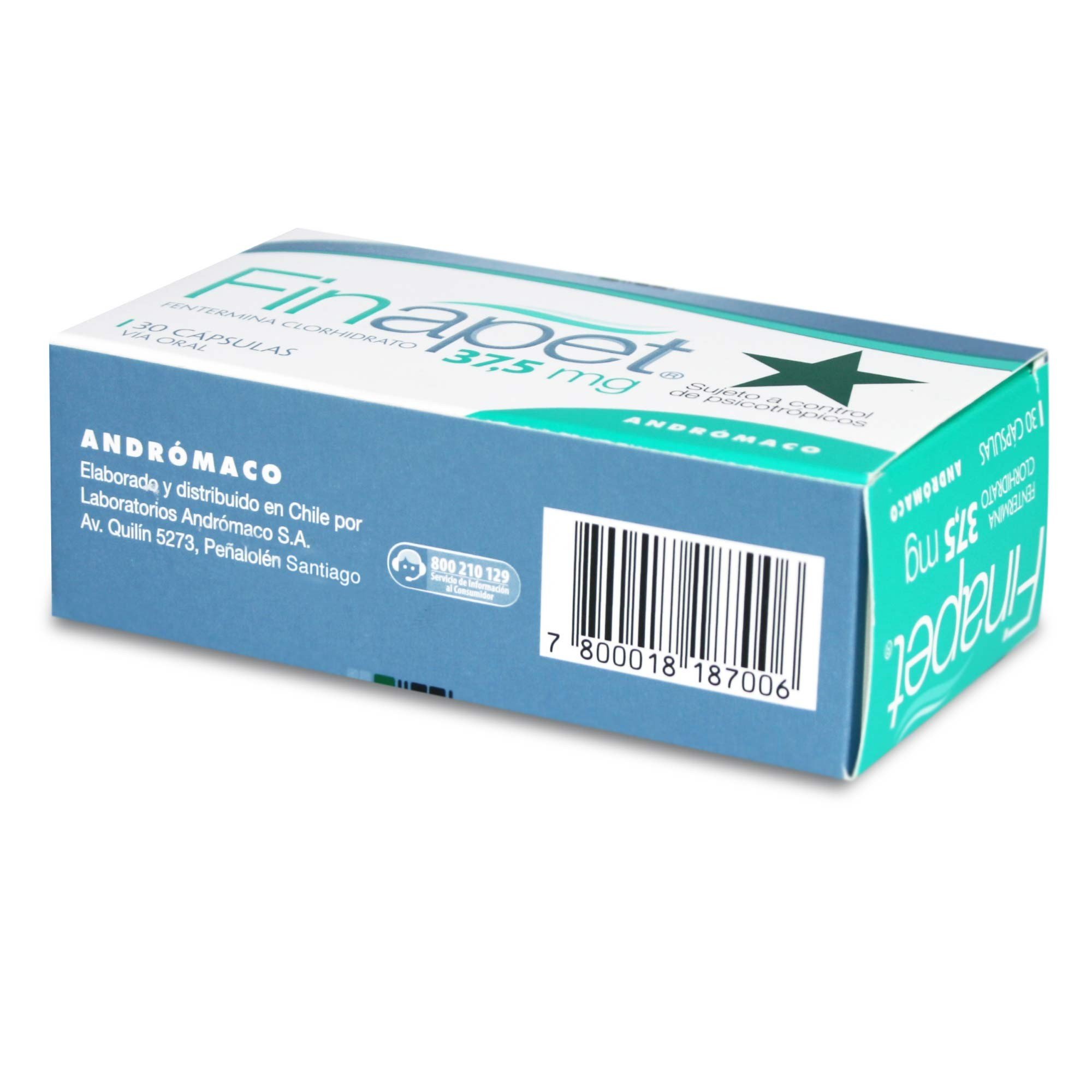 Finapet Fentermina 37,5 mg 30 Cápsulas | Cruz Verde