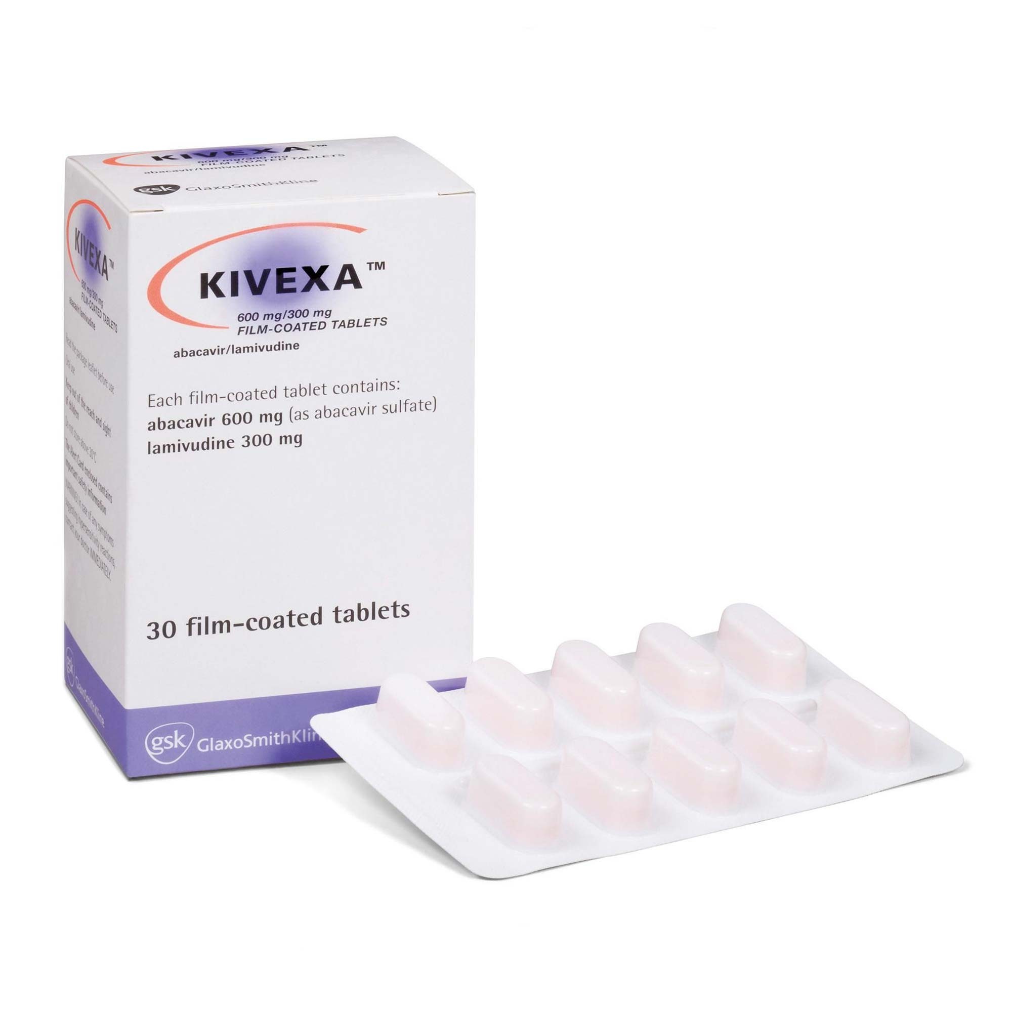 Kivexa Abacavir 600 mg 30 Comprimidos Recubierto | Cruz Verde