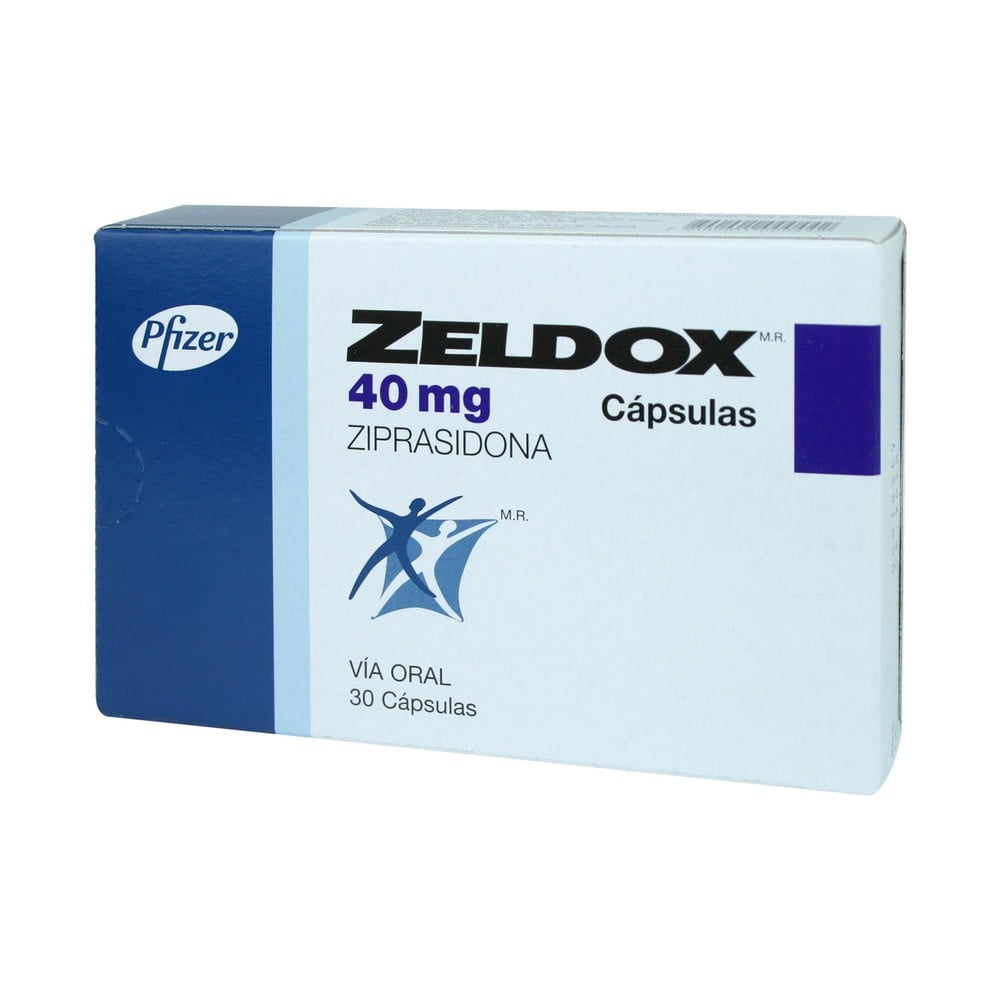 Zeldox Ziprasidona 40 mg 30 Cápsulas | Cruz Verde