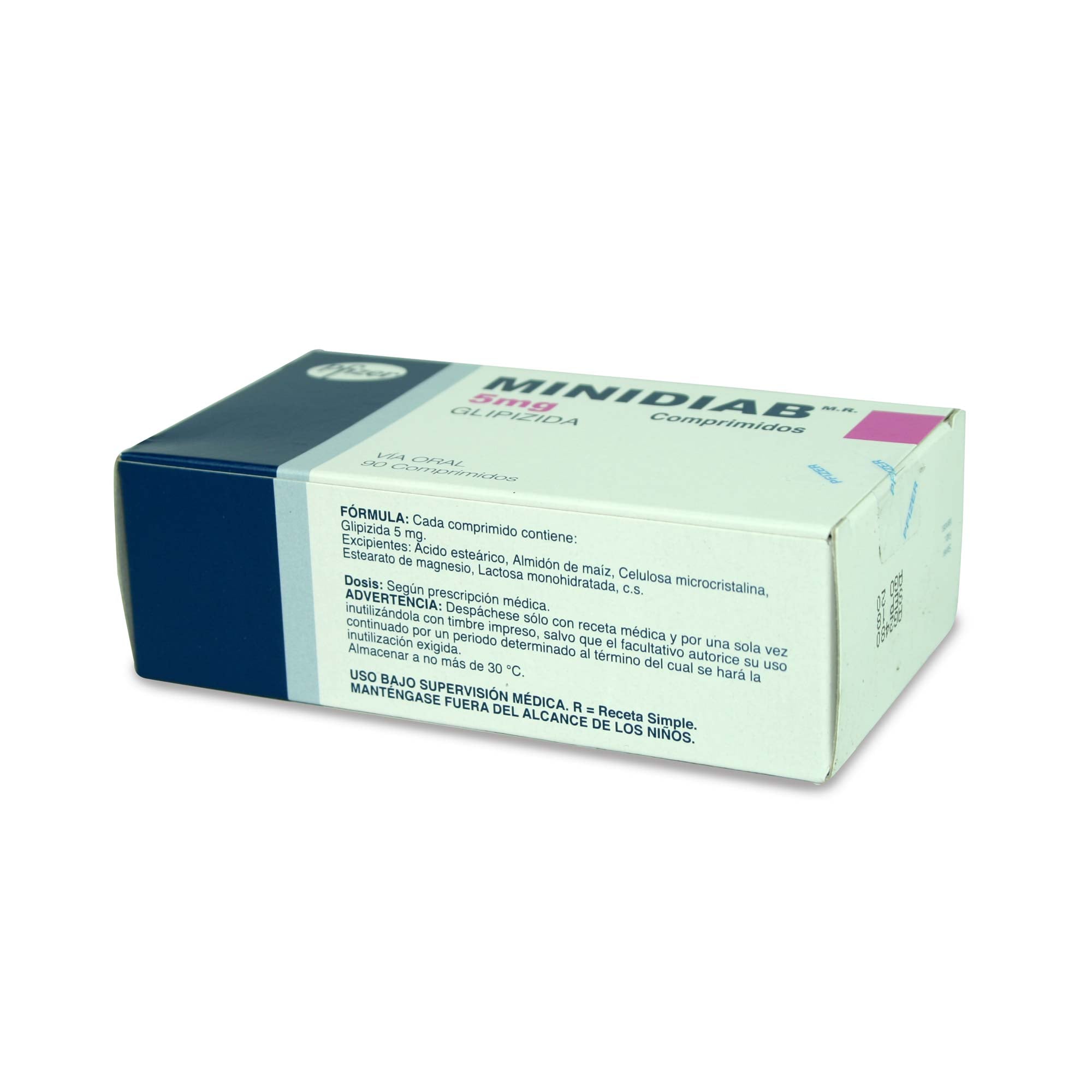 Minidiab Glipizida 5 mg 90 Comprimidos | Cruz Verde