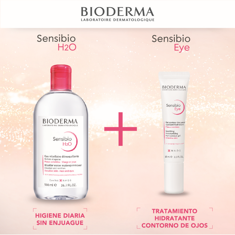 Pack Piel Sensible Uso Diario. Sensibio H2O Micela 500Ml + Sensibio Eye ...