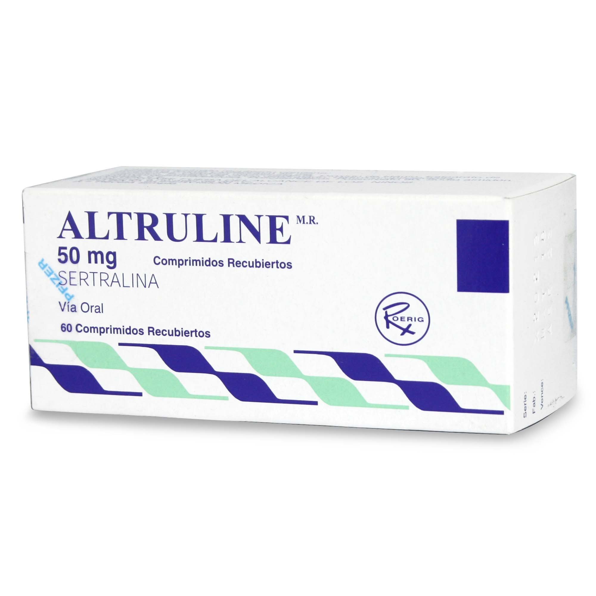 Altruline Sertralina 50mg 60 Comprimidos Recubiertos - FarmaCompara