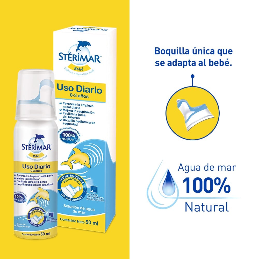 Sterimar Bebé 0-3 años Solución Nasal 50 mL | Cruz Verde