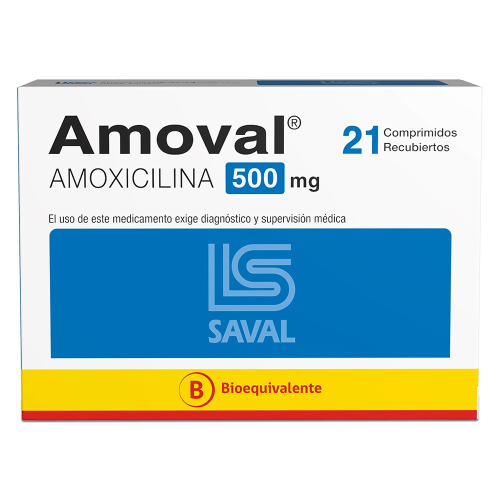 Amoval Amoxicilina 500 mg 21 Comprimidos | Cruz Verde