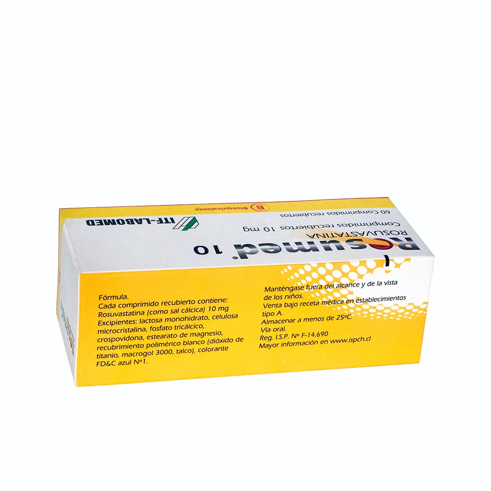 Rosumed Rosuvastatina 10 mg 60 Comprimidos | Cruz Verde