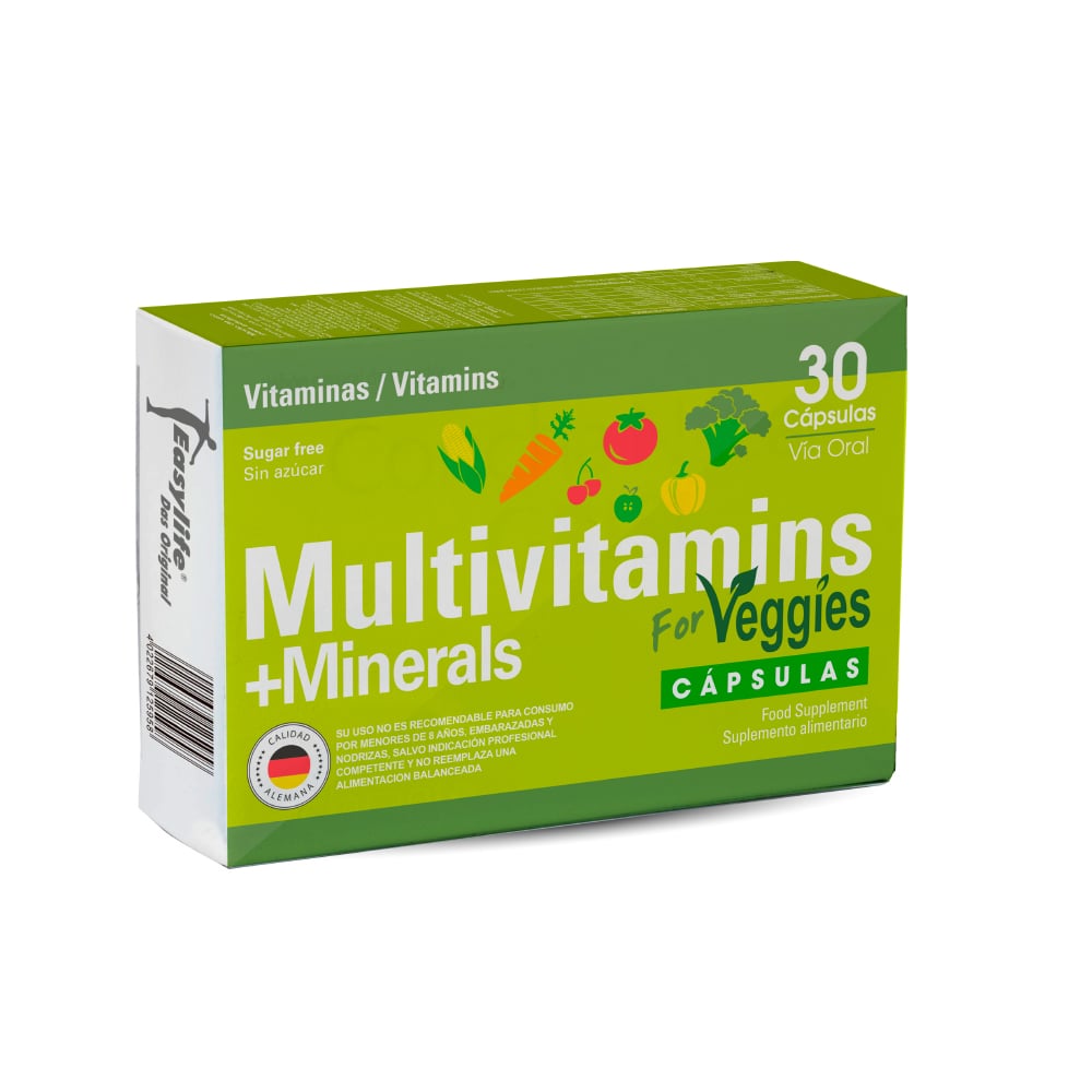 Multivitamins + Minerals For Veggies 30 Cápsulas - FarmaCompara