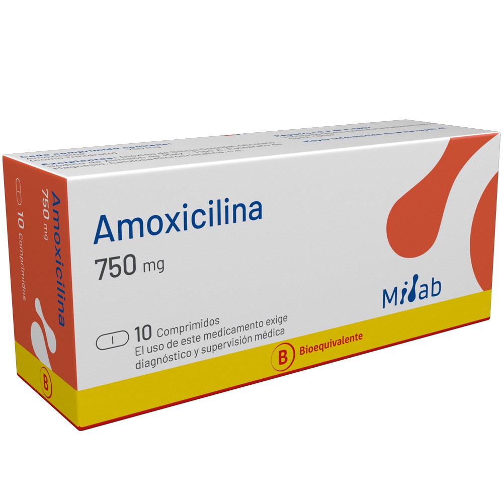 Amoxicilina 750 mg 10 Comprimidos - FarmaCompara