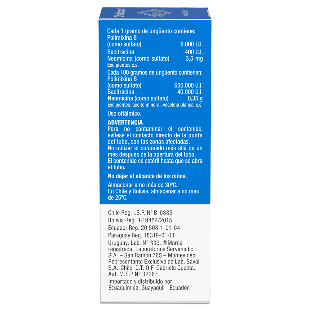 Oftabiotico Polimixina 6000 UI Unguento Oftalmico 4 gr | Cruz Verde