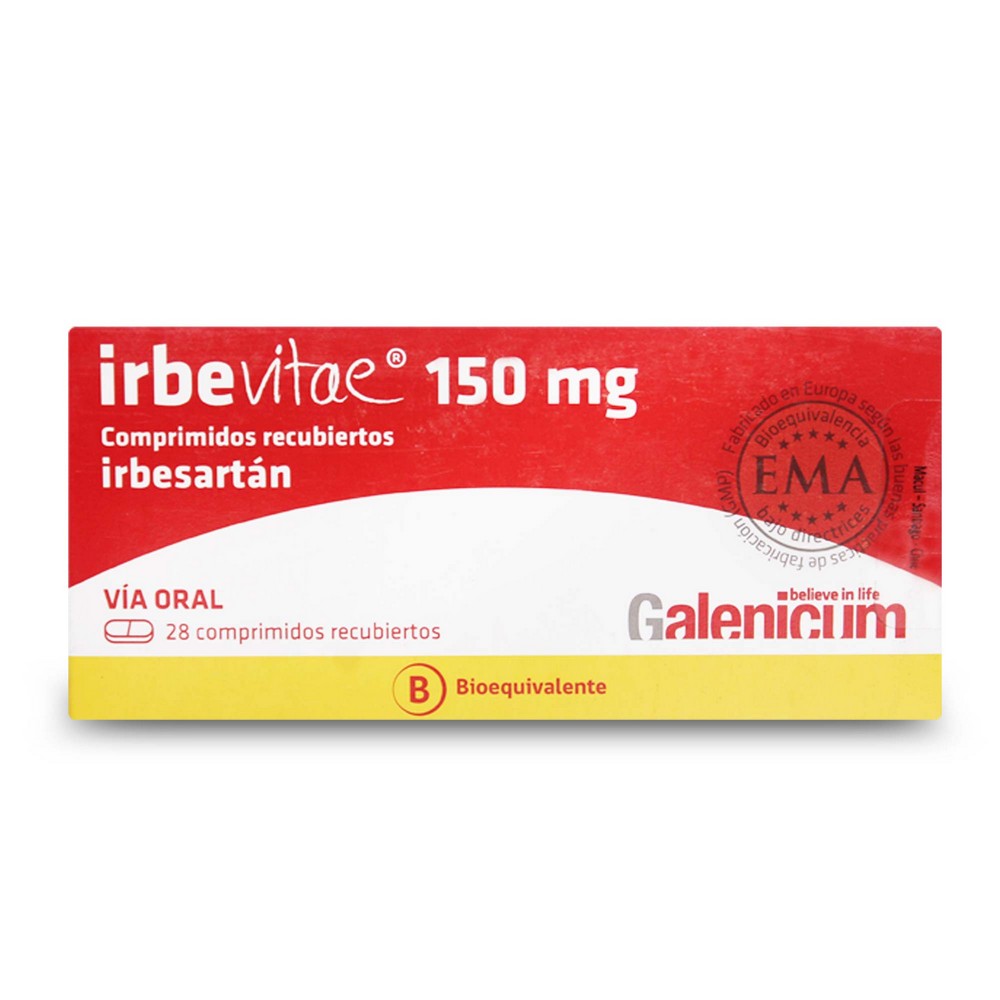 Irbevitae Irbesartan 150 mg 28 Comprimidos Recubiertos