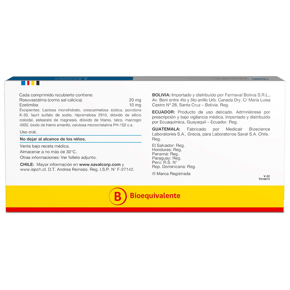 Rux EZ 10 mg (20 / 10 mg) 30 Comprimidos Recubiertos | Cruz Verde