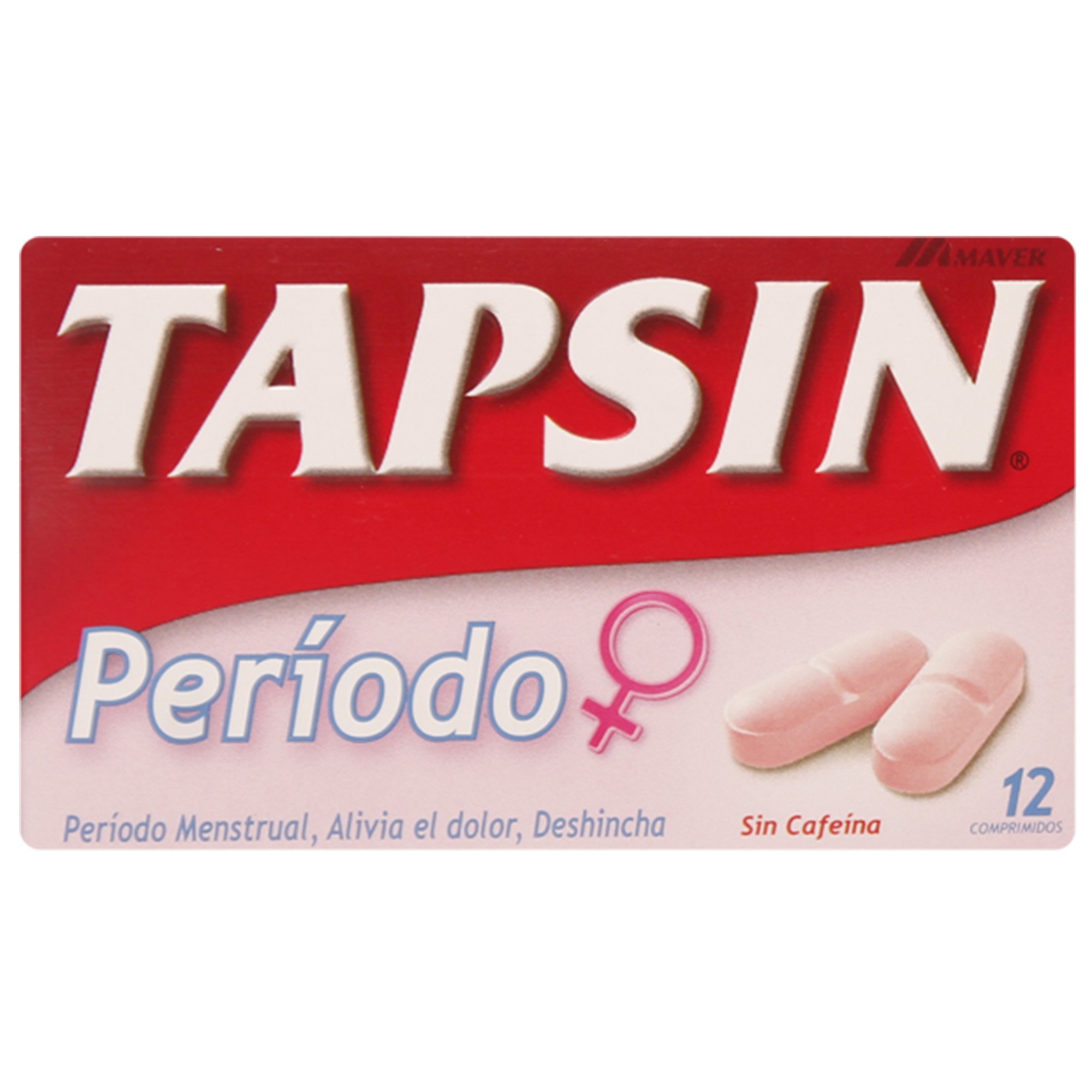 Tapsin Periodo Pamabrom 25 mg 12 Comprimidos | Cruz Verde