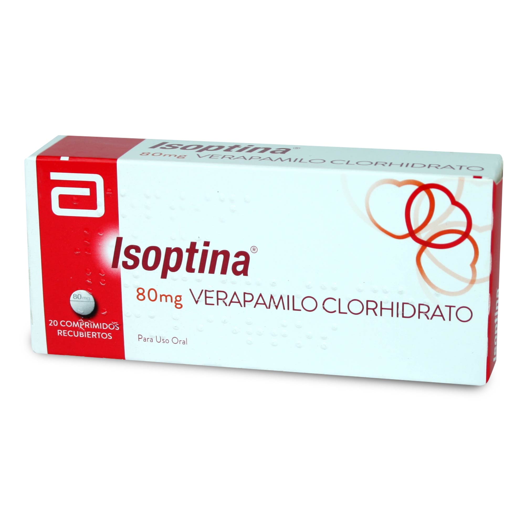 Isoptina Verapamilo Clorhidrato 80 mg 20 Grageas