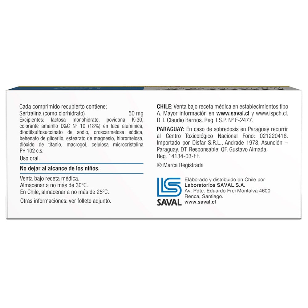 Deprax Sertralina 50 mg 60 Comprimidos | Cruz Verde