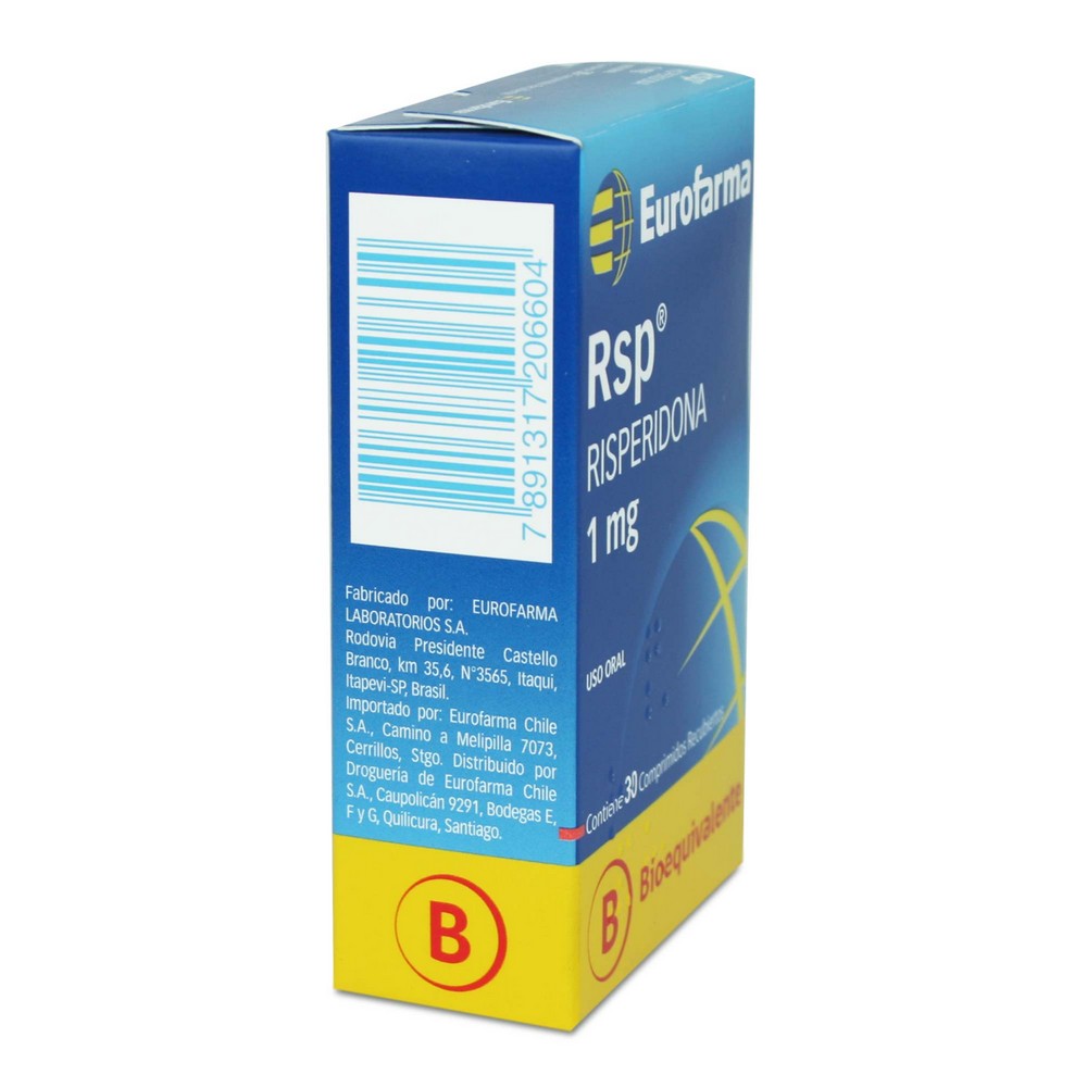 Rsp Risperidona 1 mg 1 Comprimido | Cruz Verde