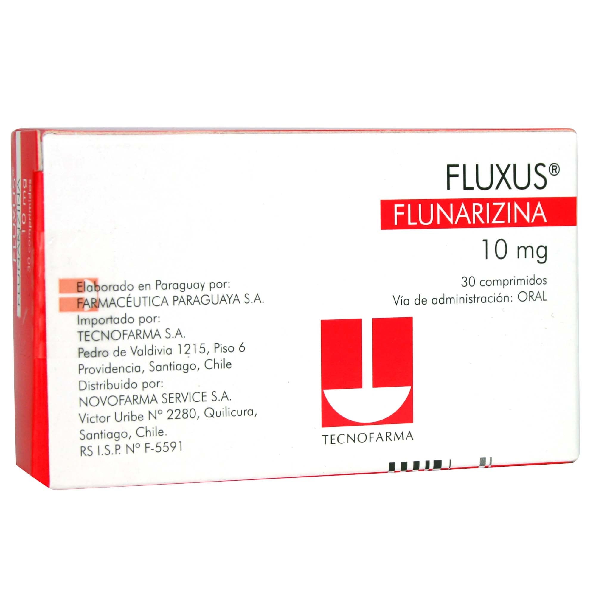 Fluxus Flunarizina 10 mg 30 Comprimidos | Cruz Verde