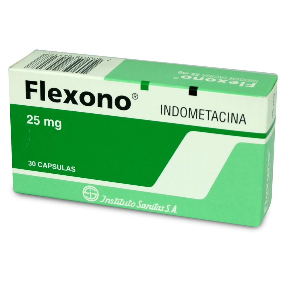 Flexono Indometacina 25 mg 30 Cápsulas | Cruz Verde
