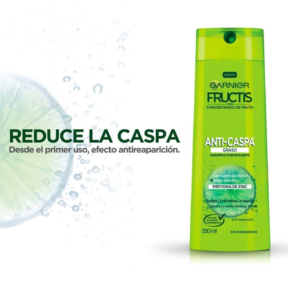 Shampoo Fortificante Anticaspa Cabello graso 350 mL | Cruz Verde