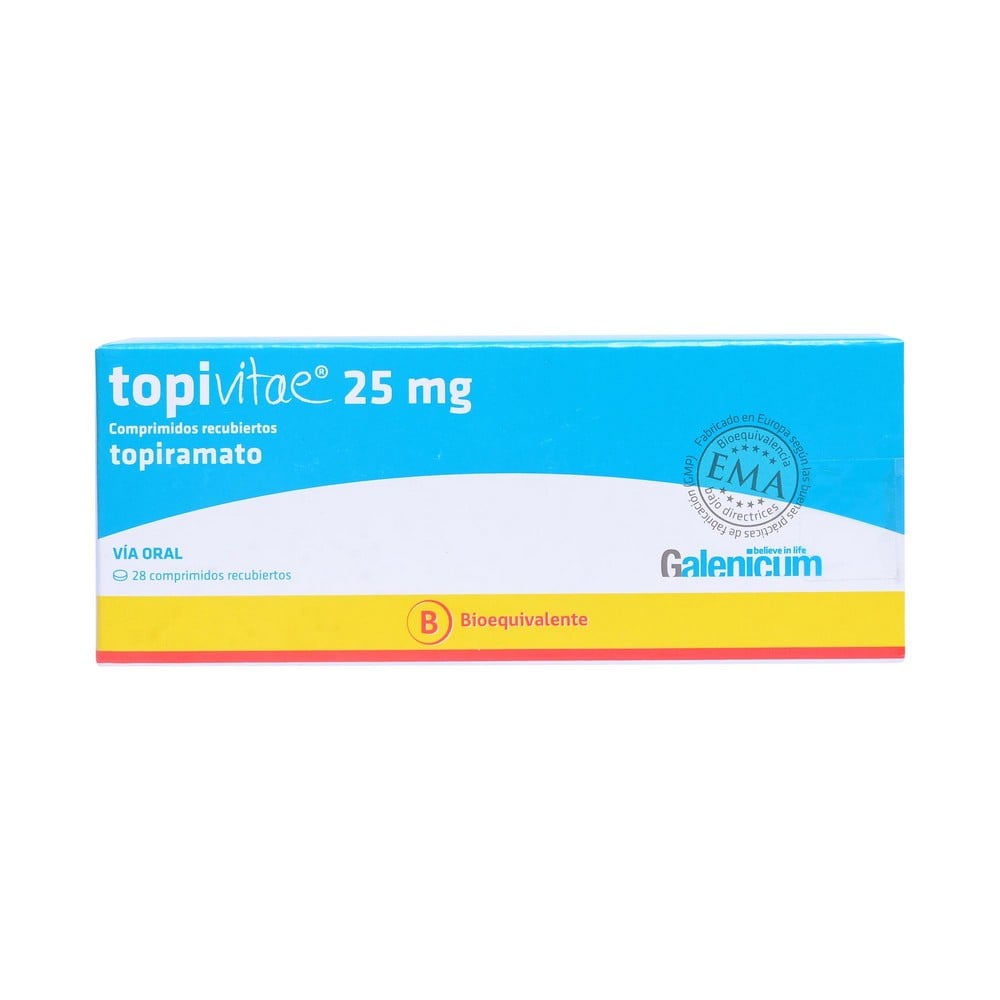 Topivitae Topiramato 25 mg 28 Comprimidos - FarmaCompara