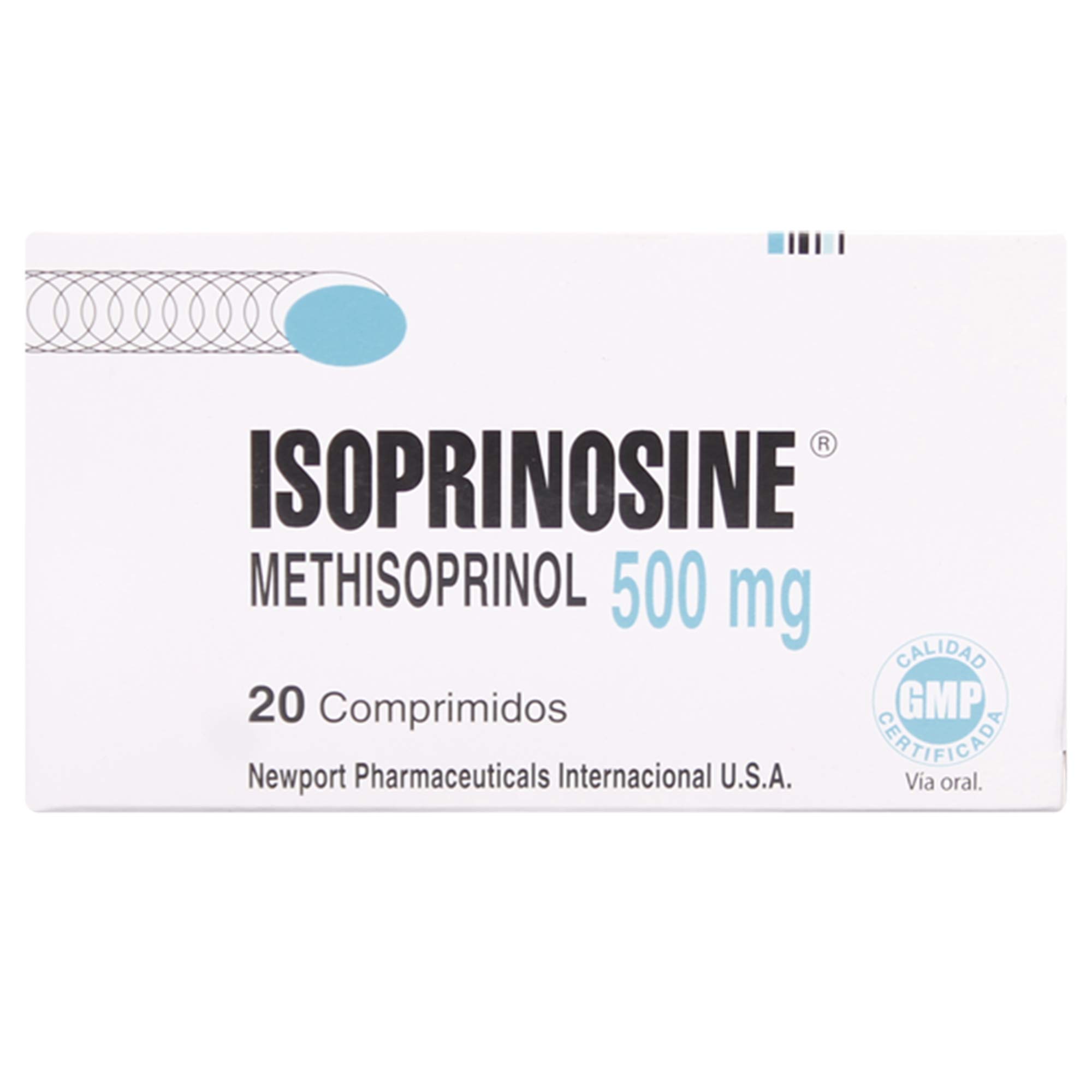 Isoprinosine Methisoprinol 500 mg 20 Comprimidos | Cruz Verde