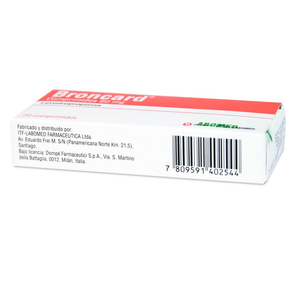 Broncard Levodropropizina 60 mg 20 Comprimidos | Cruz Verde