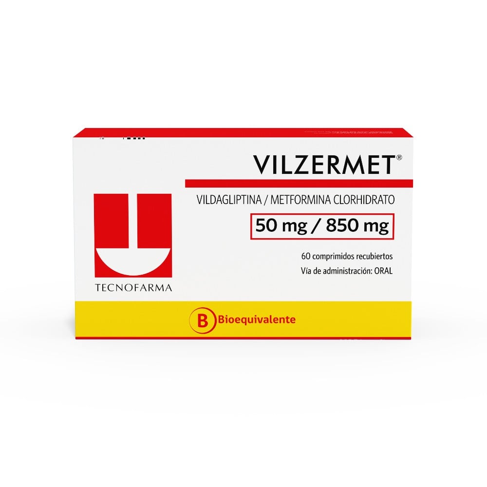 Vilzermet (50 / 850 mg) 60 Comprimidos Recubiertos | Cruz Verde