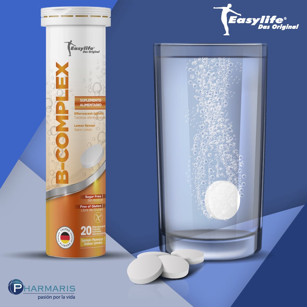 B-Complex Sabor Limón 20 Tabletas Efervescentes | Cruz Verde
