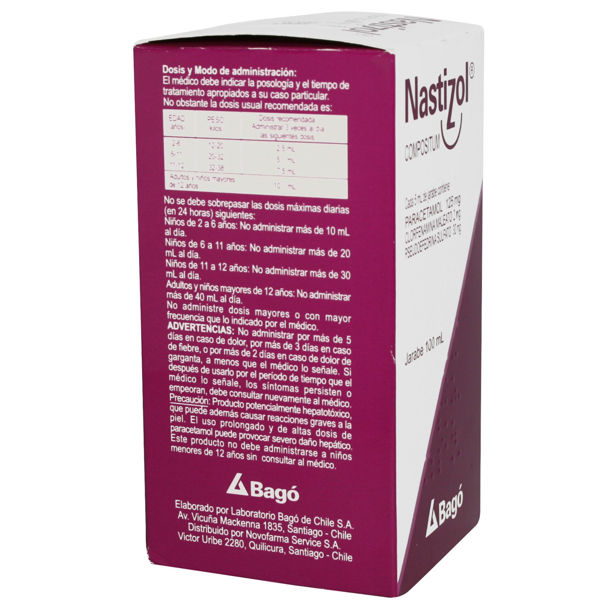 Nastizol Compuesto Pseudoefedrina 30 mg/5 ml Jarabe 100 mL | Cruz Verde