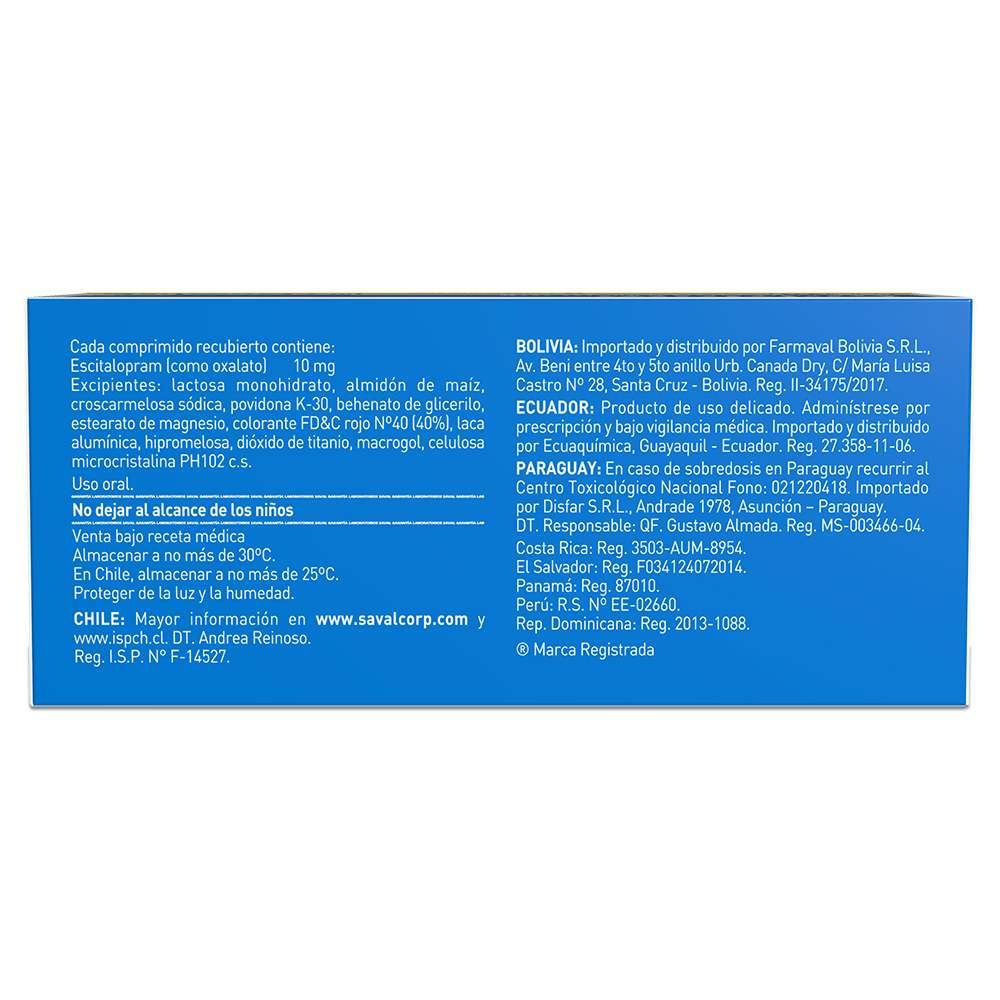 Celtium Escitalopram 10 mg 60 Comprimidos Recubierto | Farmacias Cruz Verde