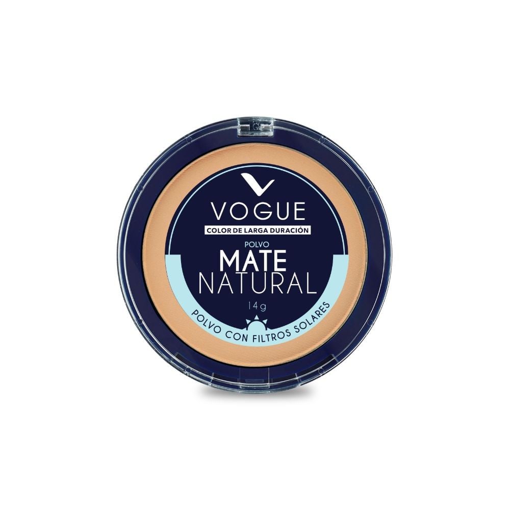 Mate Natural Maquillaje Compacto de 14 gr. Color Canela | Cruz Verde