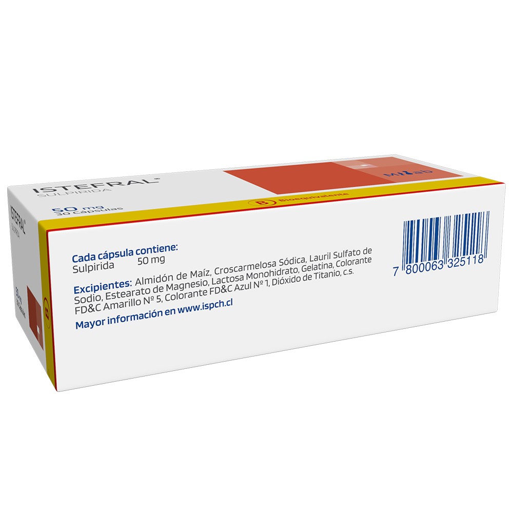 Istefral Sulpirida 50 mg 30 Cápsulas | Cruz Verde