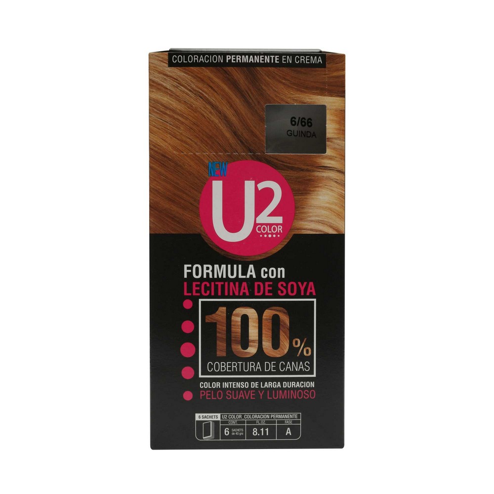 Color Coloración Permanente en Crema 100% Cobertura de Canas 6/66 ...