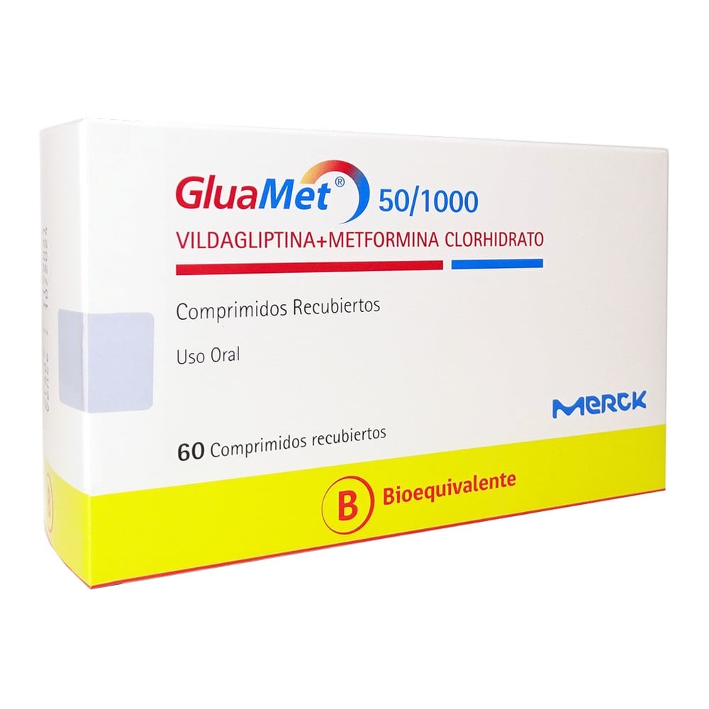 Vildagliptina 50 mg Metformina Clorhidrato 1000 mg 60 Comprimidos ...